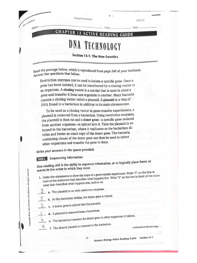 DNA Technology | PDF
