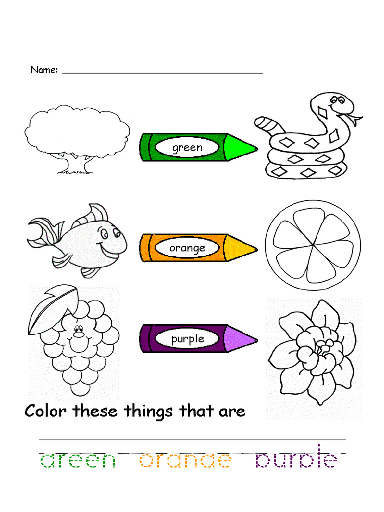 Colour Worksheet PDF | PDF