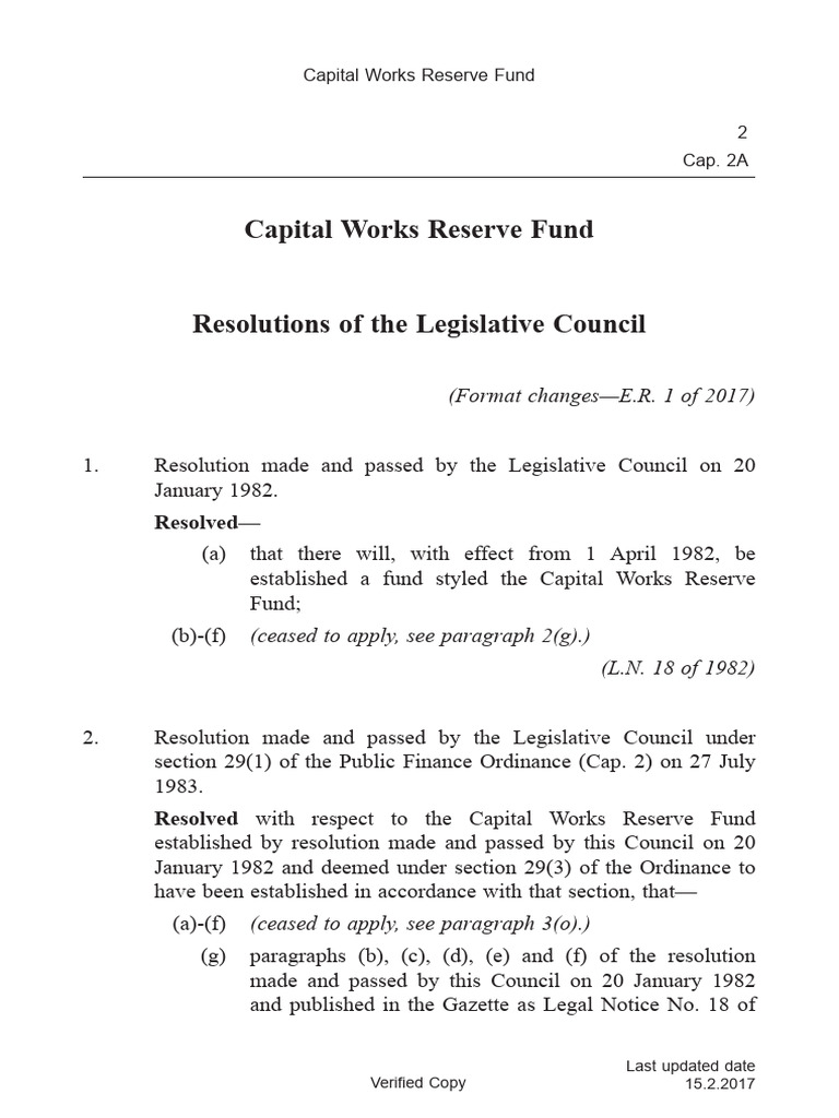Capital Works Reserve Fund | PDF | Interest | Expense