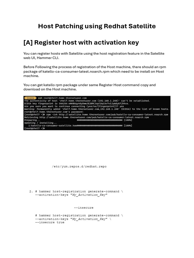 Host Patching Using Redhat Satellite | PDF | Software Repository | System Software
