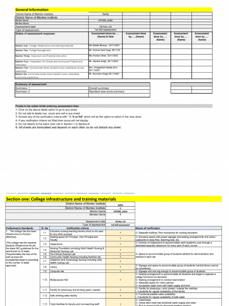 Performance Standard Tool With Verfication Criteria Pdf Libraries