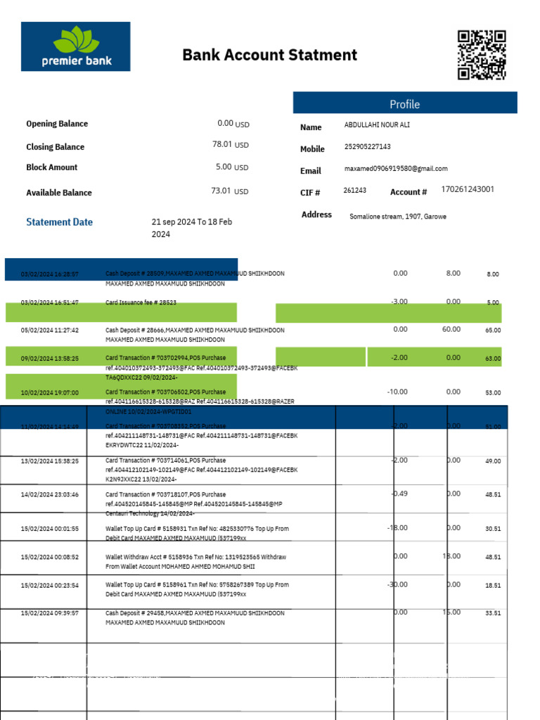 Statement 2-unlocked.pdf | PDF | Debit Card | Financial Technology