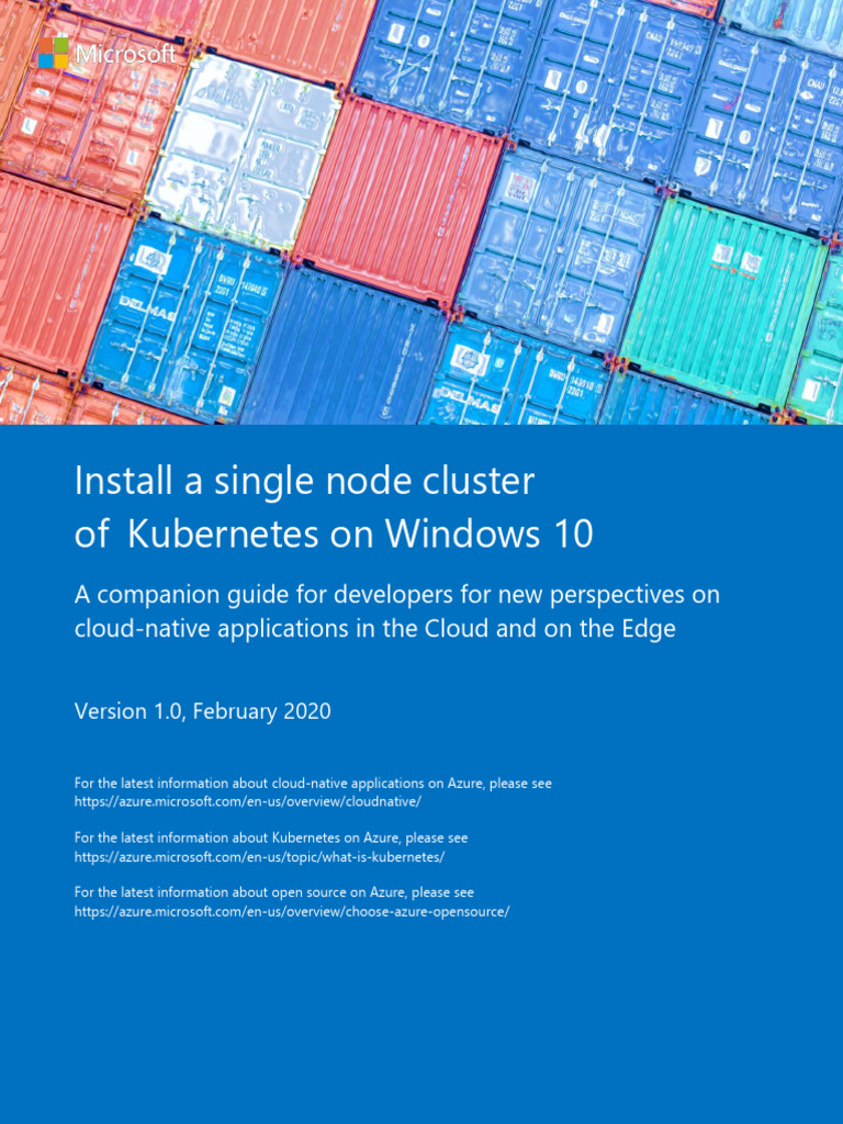 Install A Single Node Cluster of Kubernetes On Windows 10 | PDF | Hyper ...