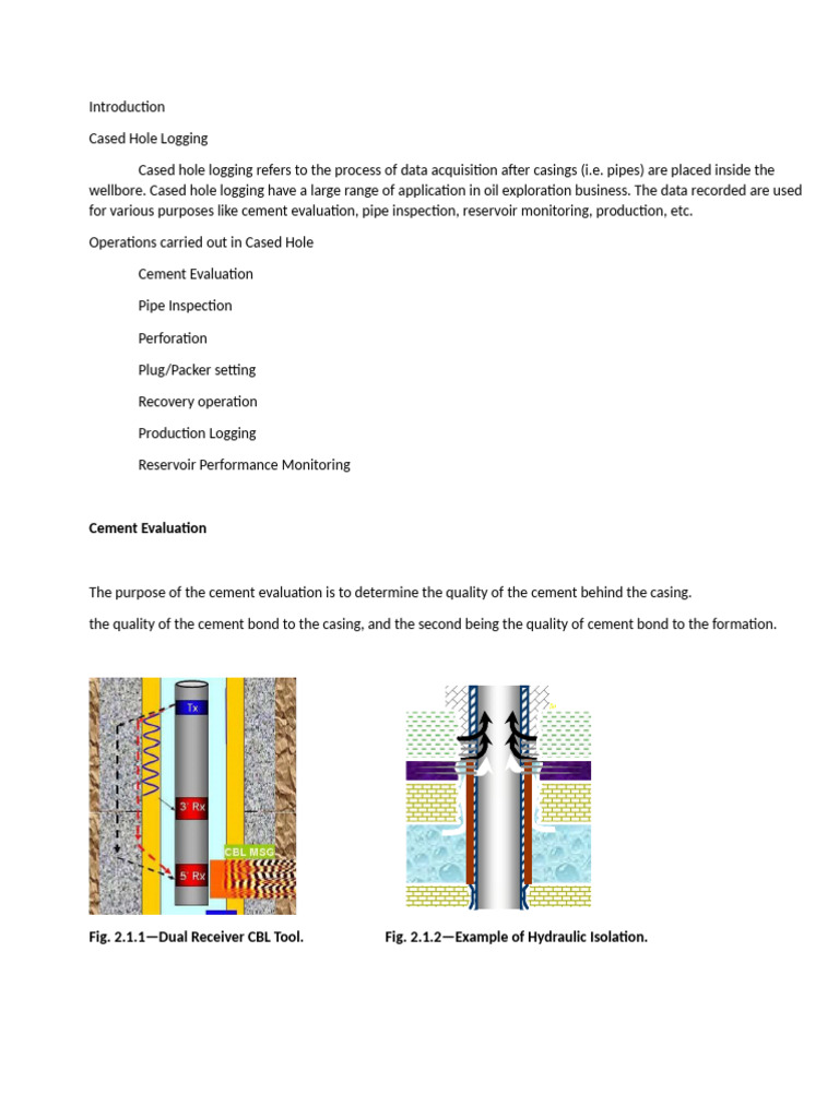 Cased Hole Logging Operations Guide | PDF