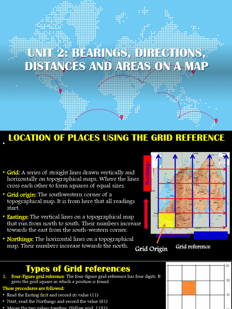 Unit 2 - Bearings, Directions, Distances and Areas On A Map | PDF ...