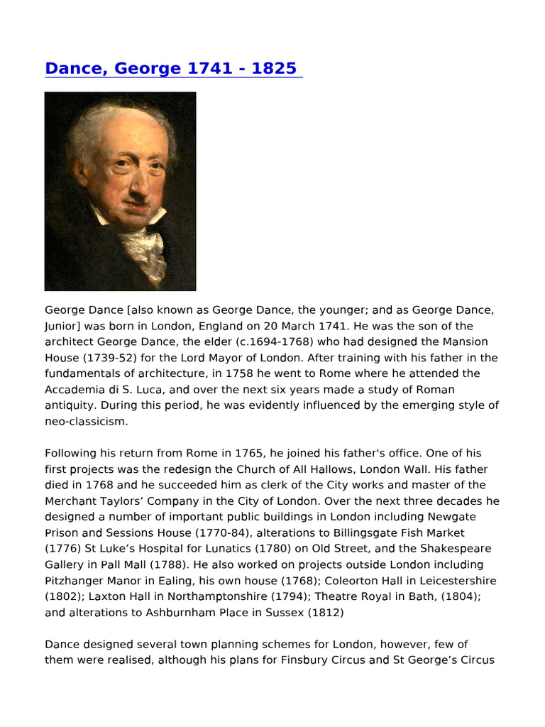 Dance George 1741 1825 | PDF