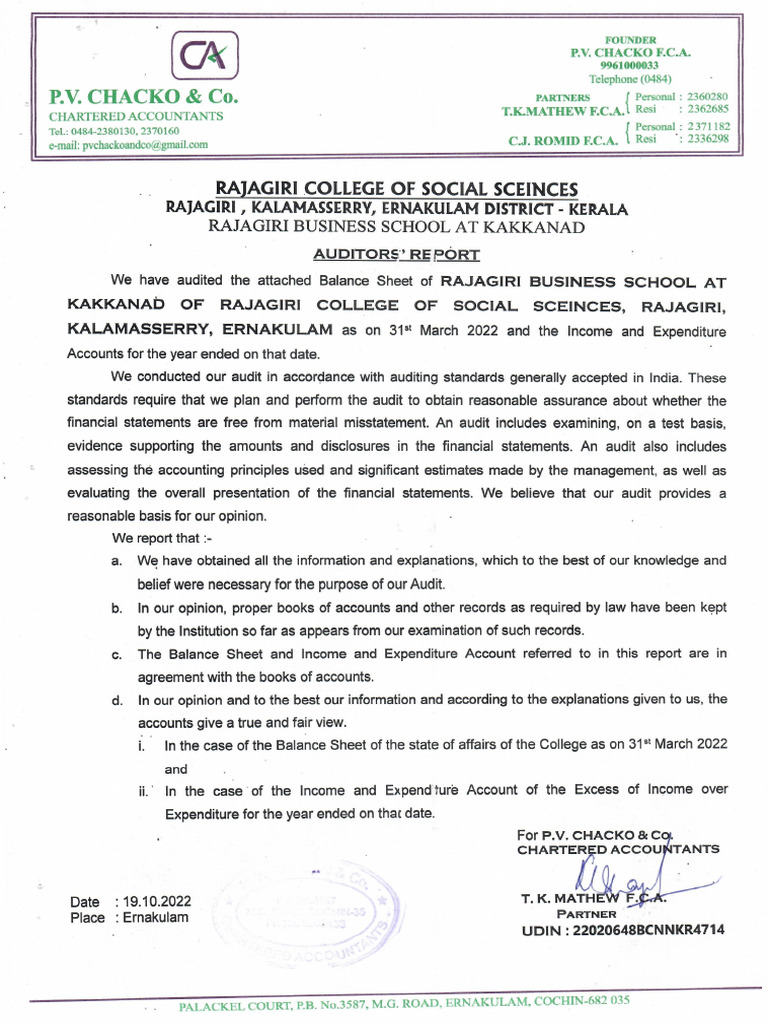 RBS Audited Statement 2021-22 | PDF