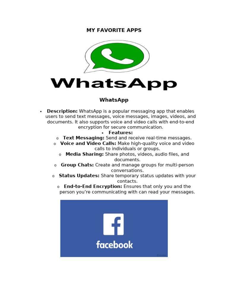 MY FAVORITE APPS | PDF | Facebook | Streaming Media