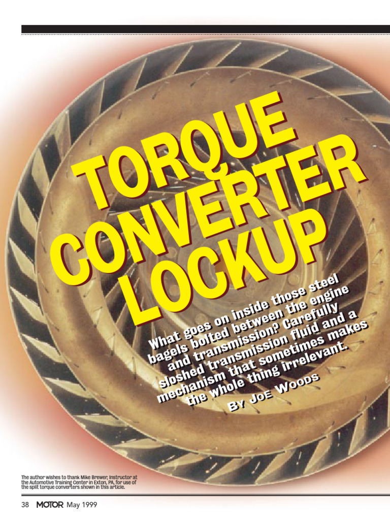 Torque Converter Lock UP | PDF | Clutch | Automotive Technologies