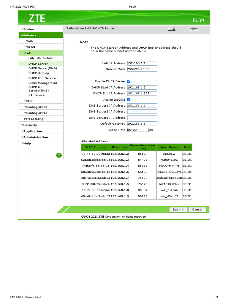 Network: Status | PDF | Ip Address | I Pv6