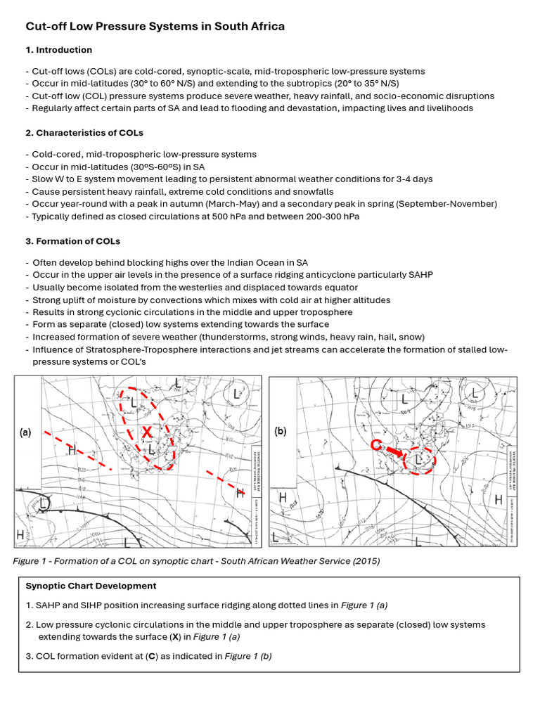 Cut-off Low Pressure Systems in SA | PDF | Sky | Nature