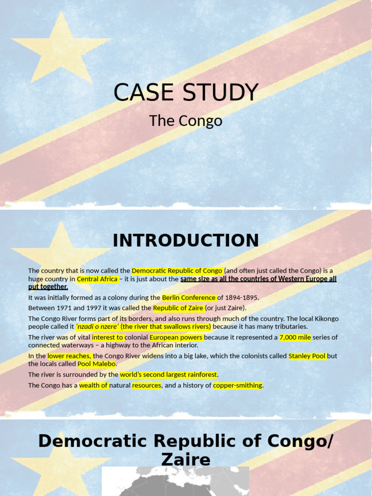 3. Grade 12 - Case Study - Congo | PDF | Democratic Republic Of The Congo