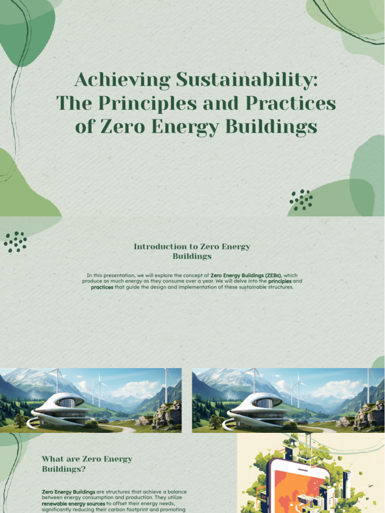Slidesgo Achieving Sustainability the Principles and Practices of Zero ...
