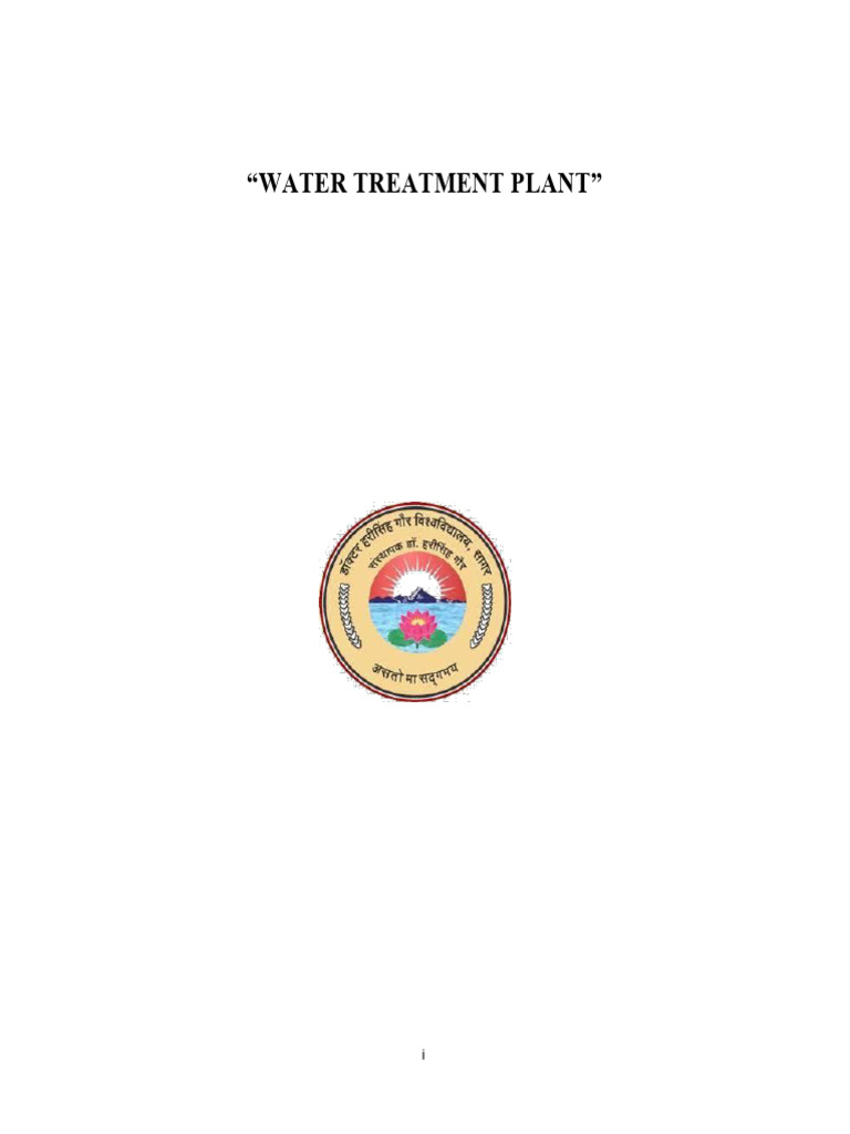 Internship Group File Pdf Water Purification Water Treatment
