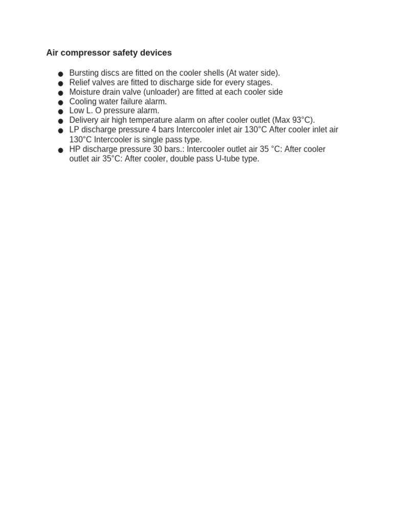 10. Air Compressor Safety Devices | PDF