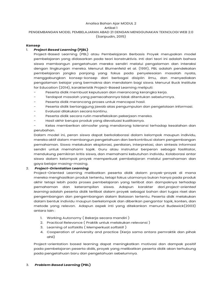 Tugas Analisa Bahan Ajar Modul 2 | PDF