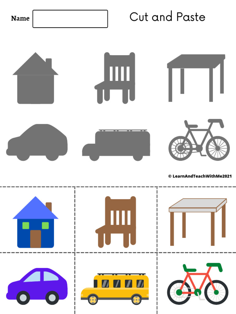 Cut and Paste Activity Template | PDF