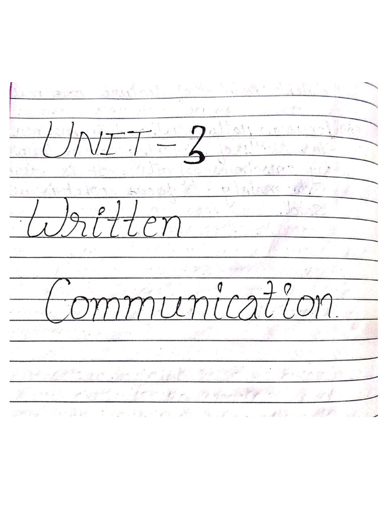 Business Comm. Unit 3 | PDF
