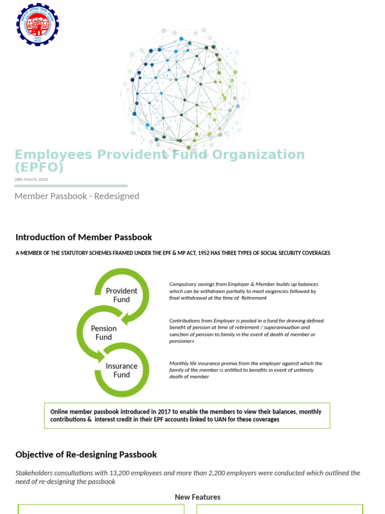 EPFO Member Passbook Redesigned 28.03.2023 | PDF | Social Security | Labor