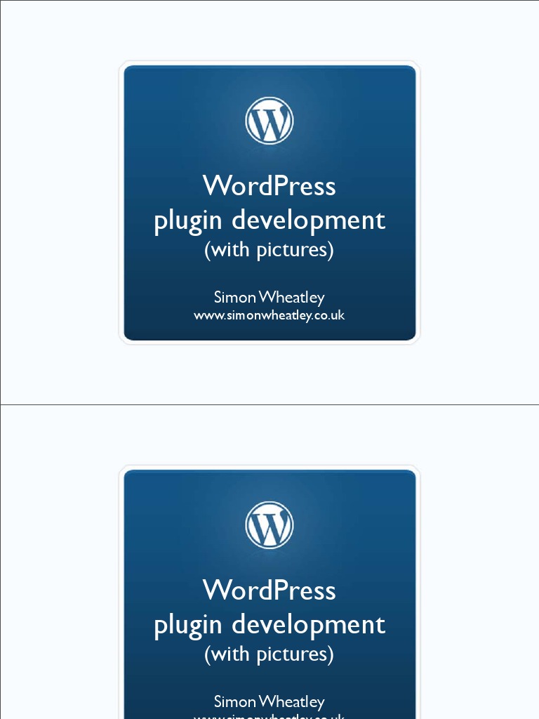 Wordpress Plugin Development v09 | PDF | Word Press | Web Development
