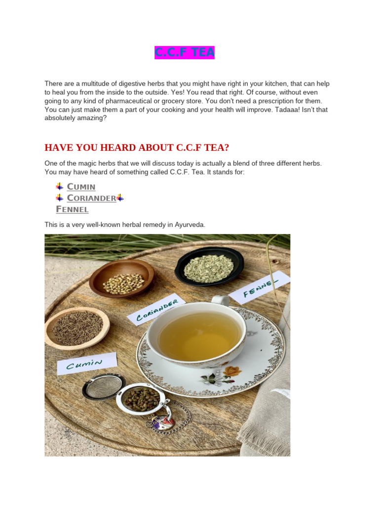 C.C.F Tea_final | PDF | Taste | Tea