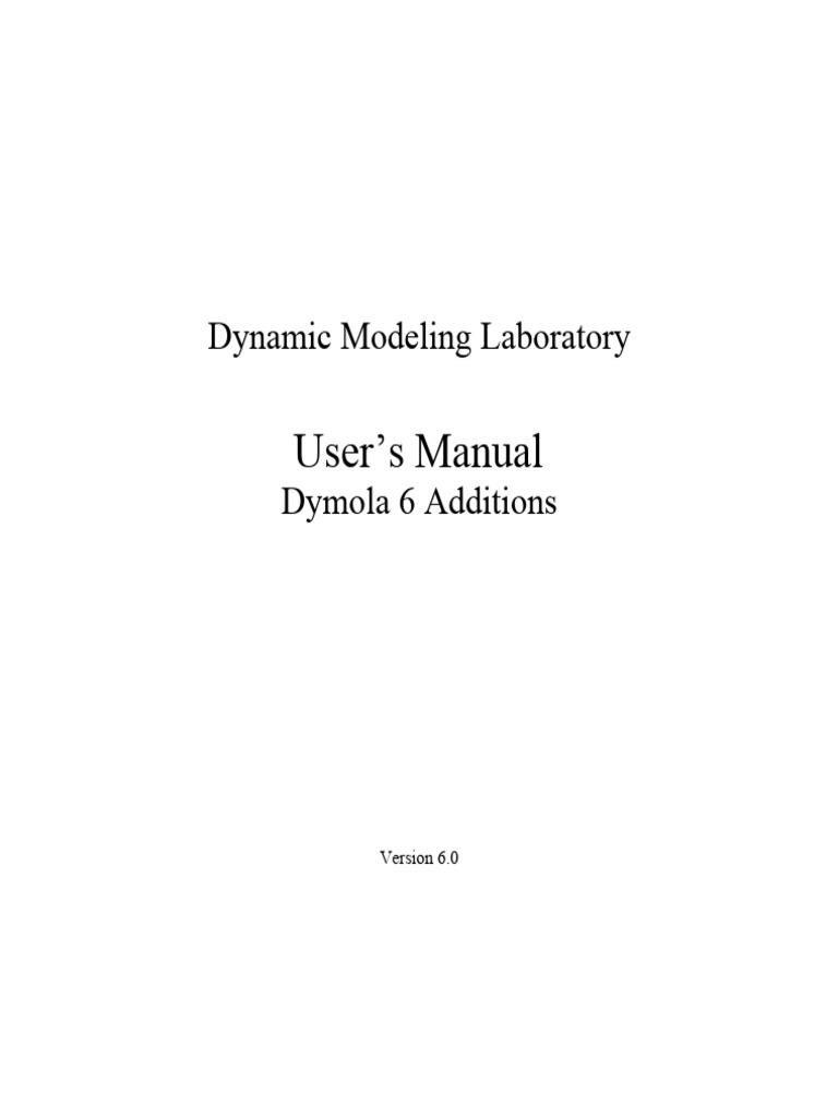 Dymola 6 | PDF | Parameter (Computer Programming) | Html