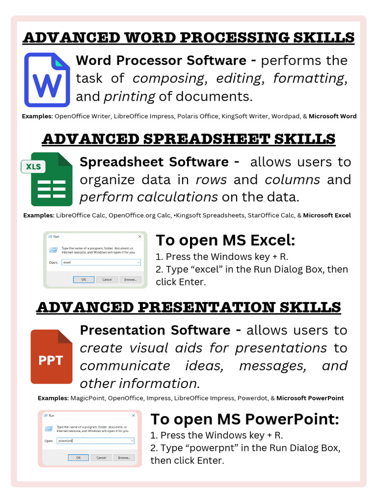 E.tech Advanced Application Skills | PDF | Microsoft Word | Microsoft Excel
