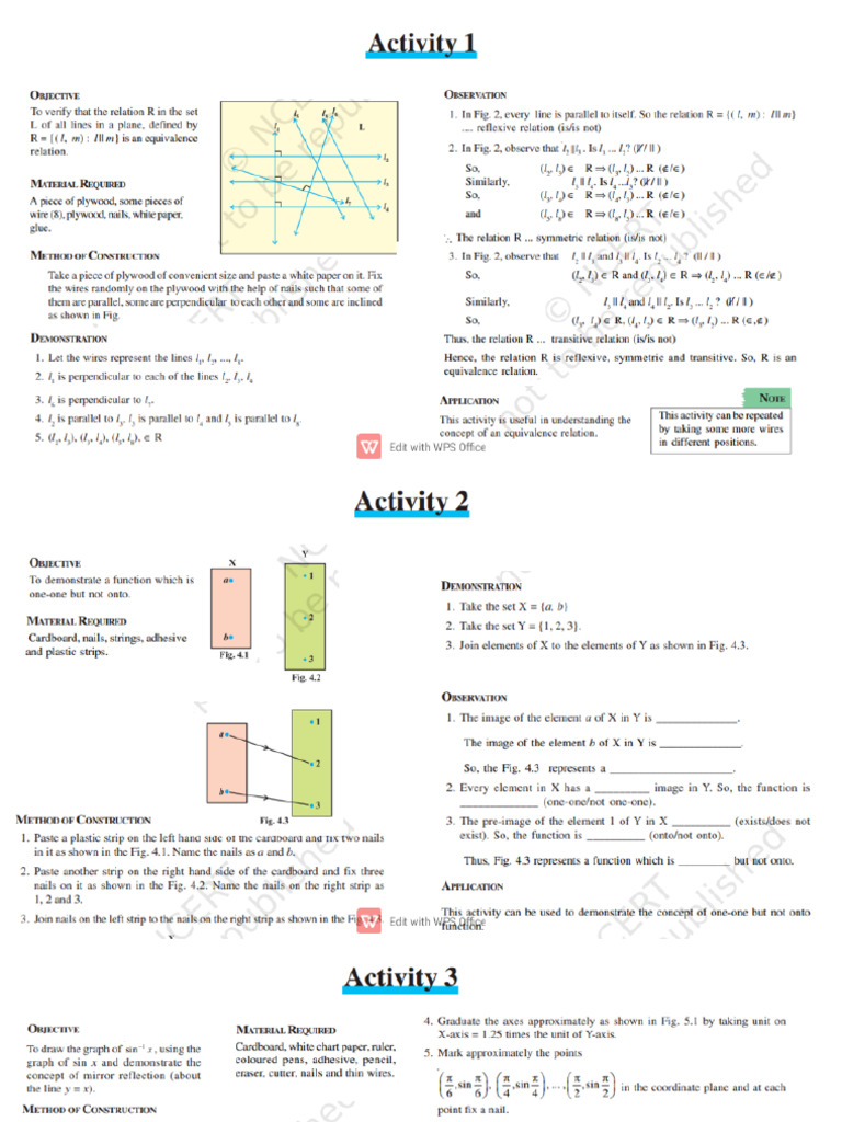 Activity class xii (math) | PDF