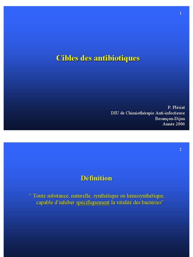 Cibles_des_antibiotiques | Antibiotiques | Pénicilline