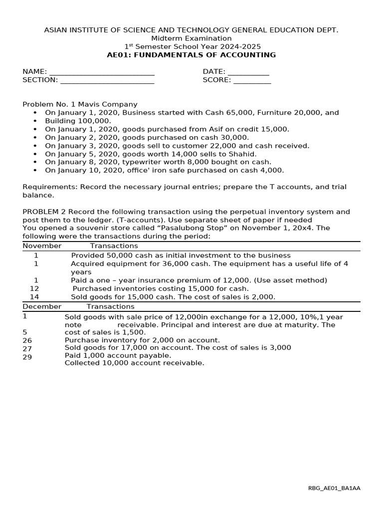 AE01 - BA1AA Fundamentals | PDF
