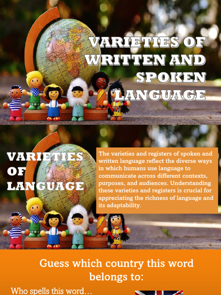 Varieties of Written and Spoken Language | PDF | Jargon | Poetry