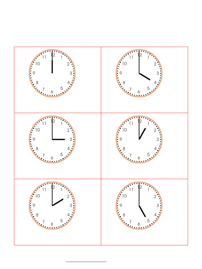 Telling Time Worksheet | PDF | Teaching Methods & Materials