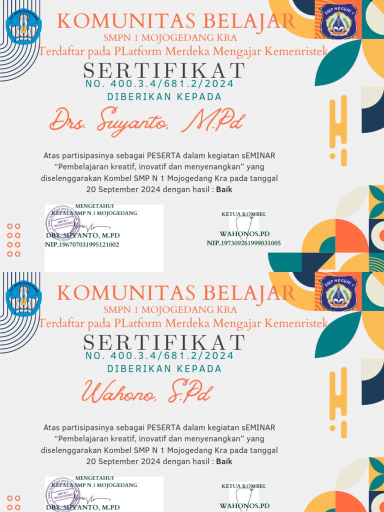 Sertifikat Pembelajaran Inovatif Pdf