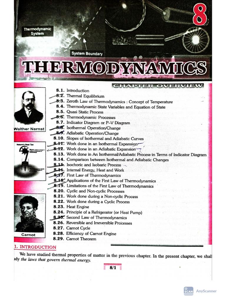 Thermodynamics 11th Class Notes | PDF