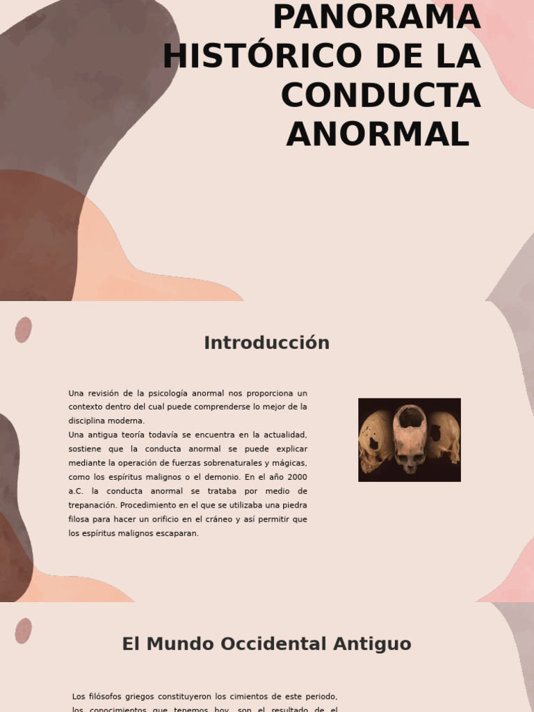 Panorama Historico de La Conducta Anormal | PDF | Sicología | Pensamiento