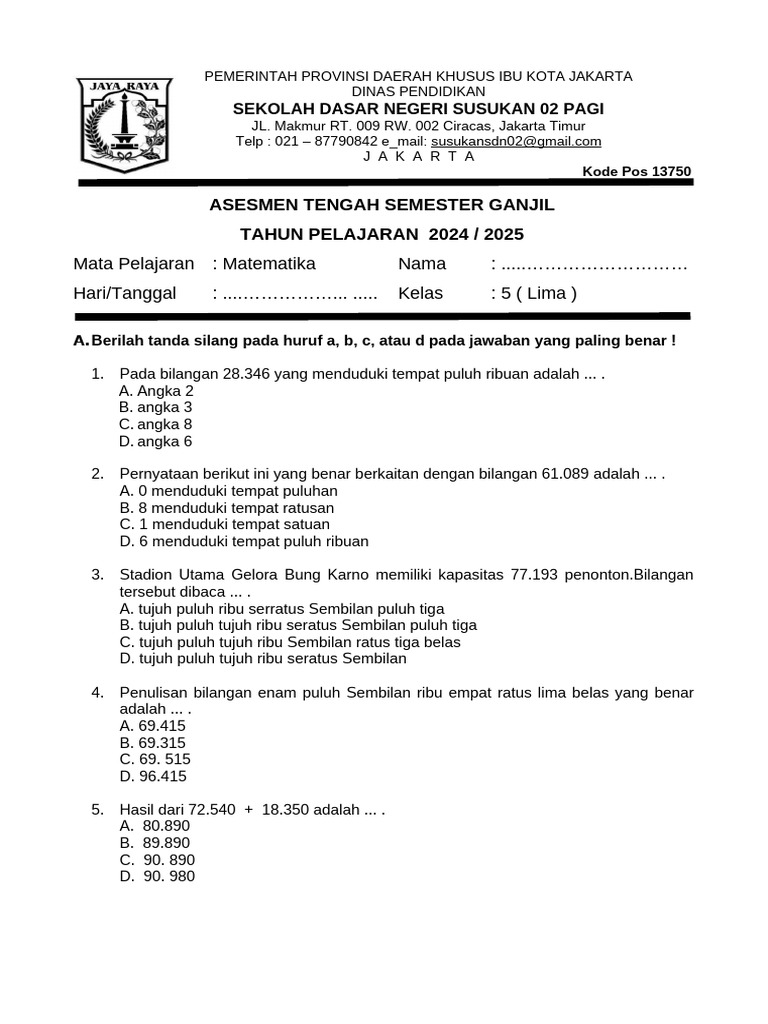 Ats Matematika 2024 | PDF