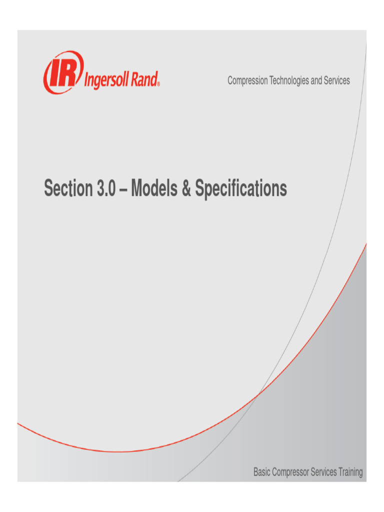 Section 03.0 - Models and Specifications | PDF | Turbomachinery | Mechanical Engineering