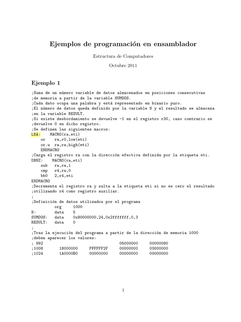 t2ejemplosClaseEjer1Resuelto | PDF | Variable (informática) | Puntero (Programación de computadora)