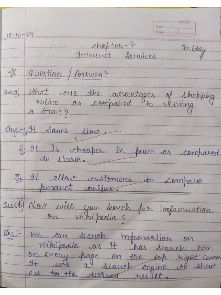 Computer (Class-6) (ch-7) | PDF