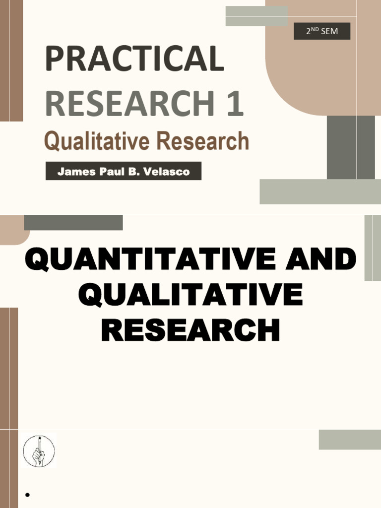 PRACTICAL RESEARCH 1 WK 3 | PDF | Quantitative Research | Qualitative Research