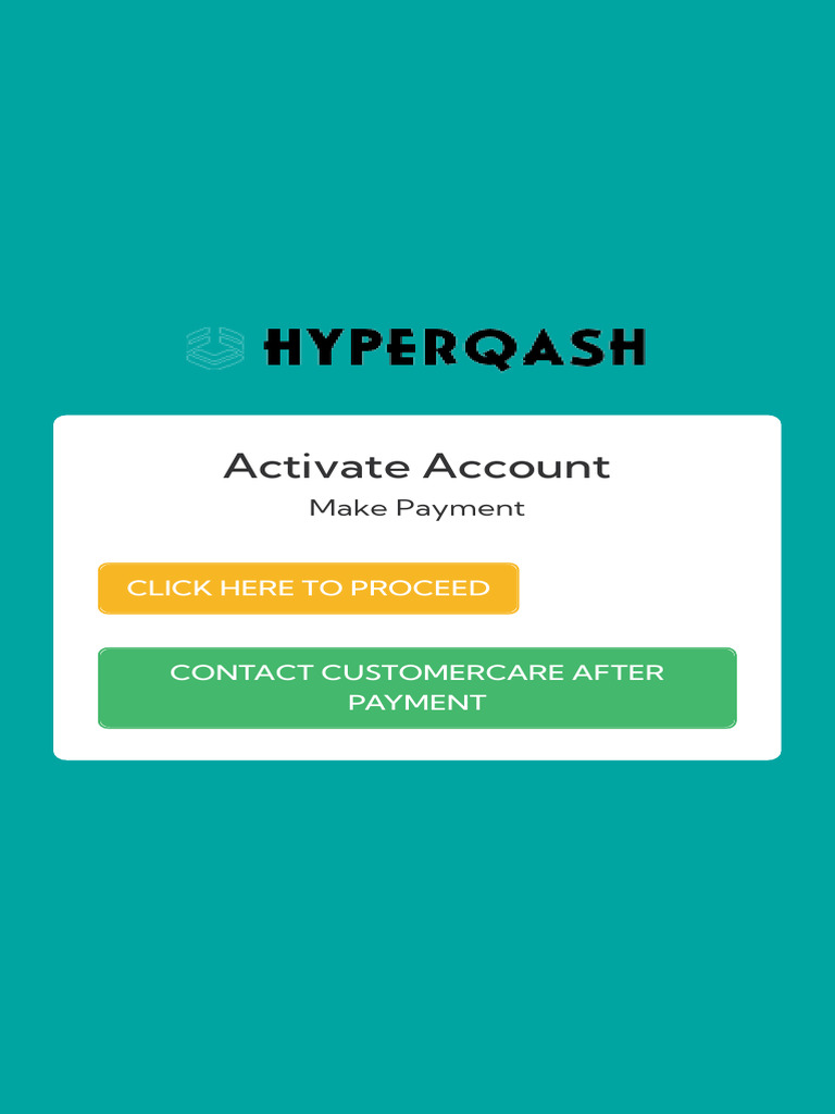HyperQash Account Activation Guide | PDF