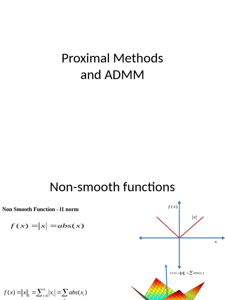 4 Proximal Methods and ADMM Modified Ver1 | PDF | Mathematical Analysis | Applied Mathematics