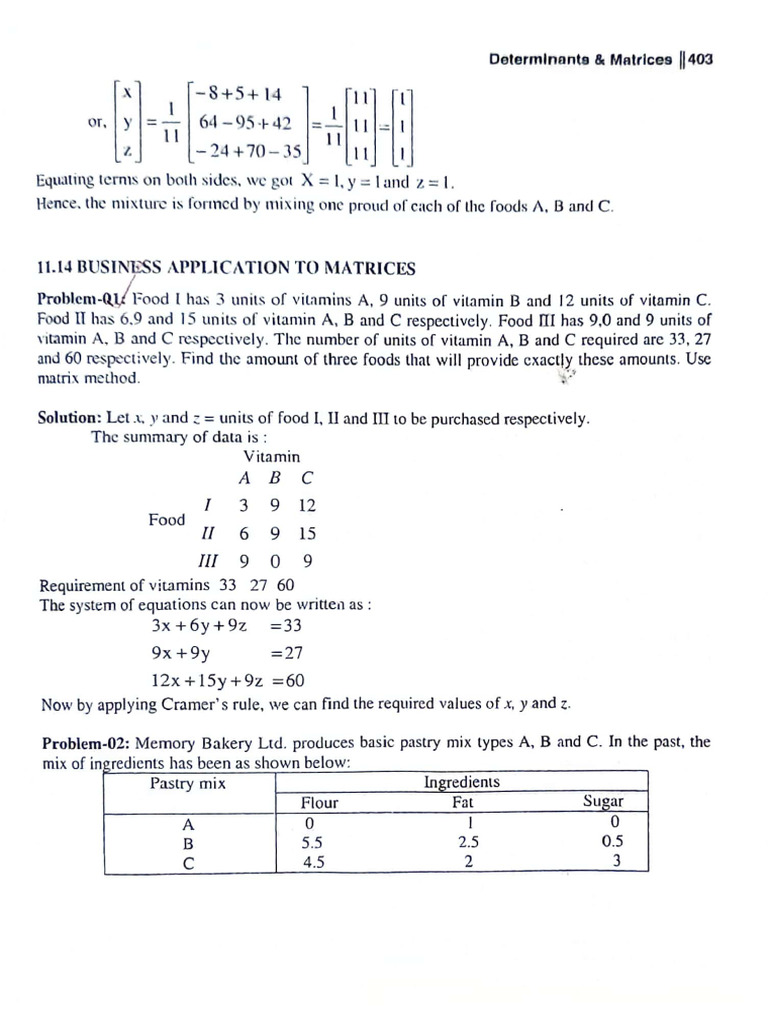 B.math_ Application _ Matrices _ Determinant | PDF