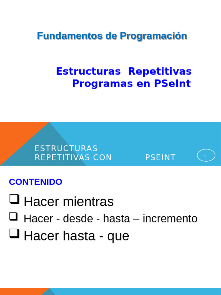 Estructuras de Programación Repetitivas | PDF | Informática | Programación de computadoras