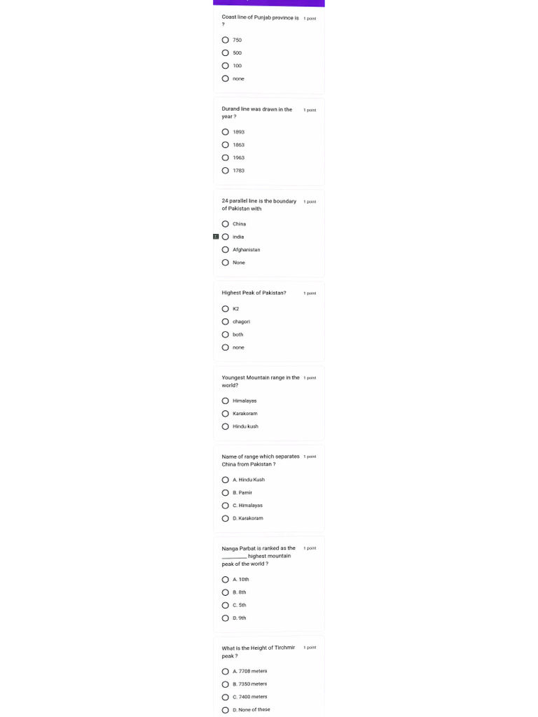 PPSC First Test | PDF