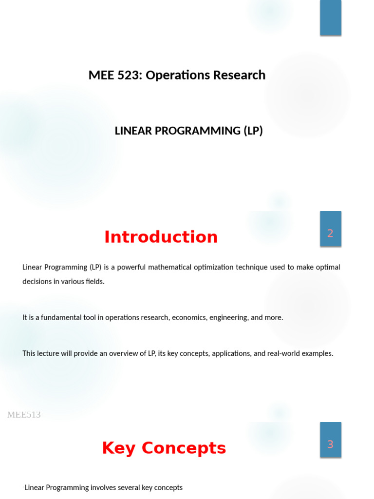 Lecture 2 | PDF | Mathematical Optimization | Linear Programming