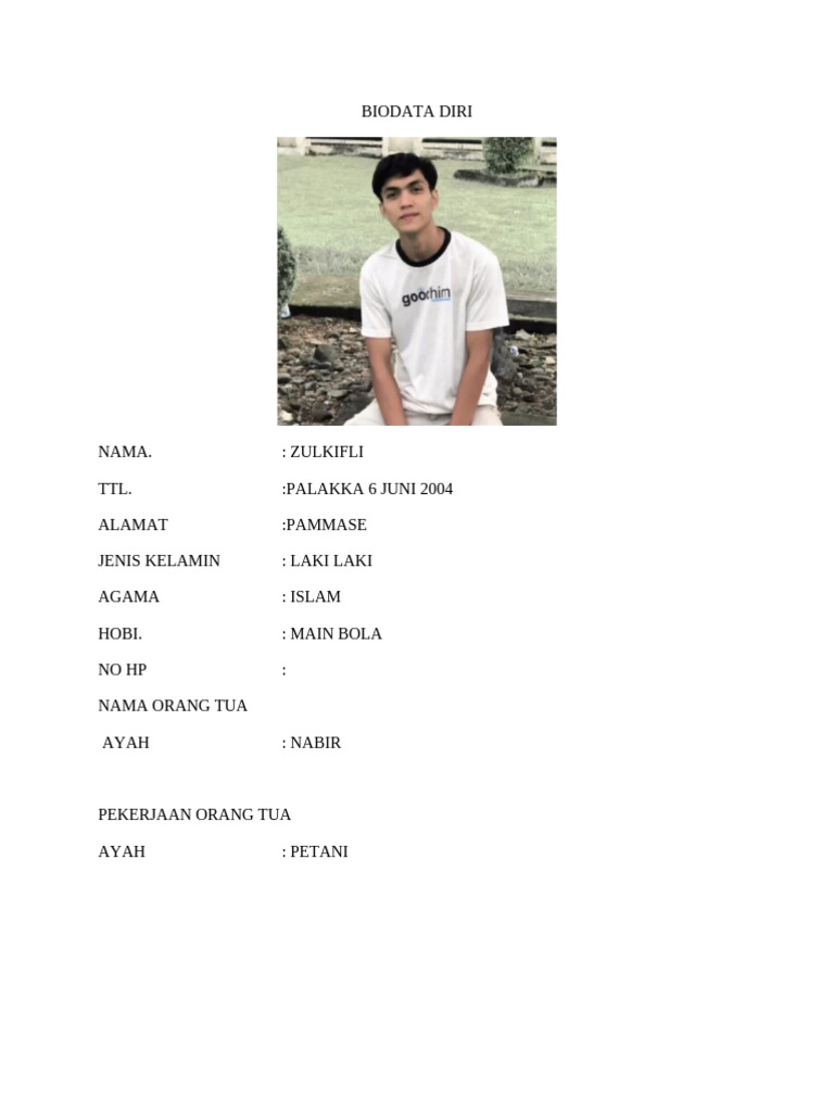 Biodata Diri | PDF | Fiksi Misteri, Thriller, & Kejahatan