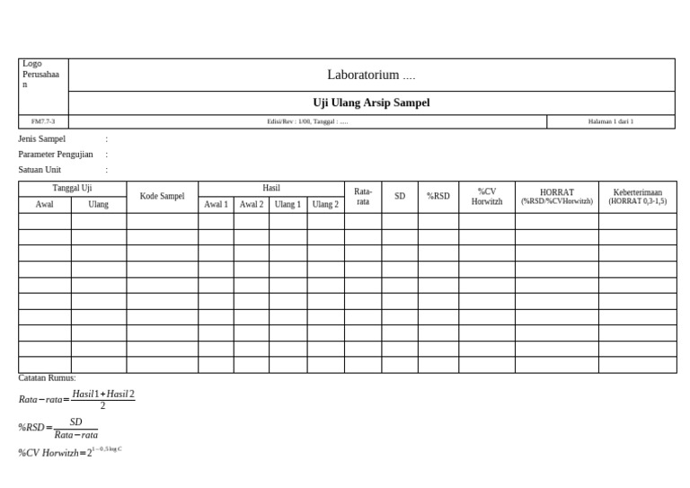 FM7.7-3 Uji Ulang Arsip Sampel | PDF | Komputer