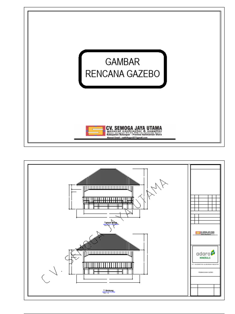 4_Gambar Rencana Gazebo.rev03 | PDF