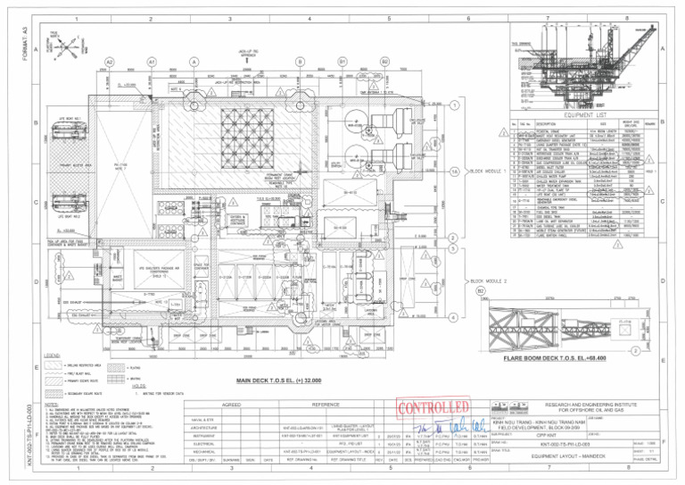 KNT 002 Ts Pi1 LD 003 - 2 - Equipment Layout - Main Deck | PDF
